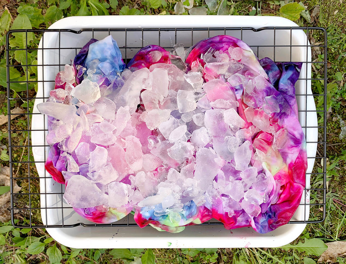 How To Ice Dye Fabric – EBB & FLOW